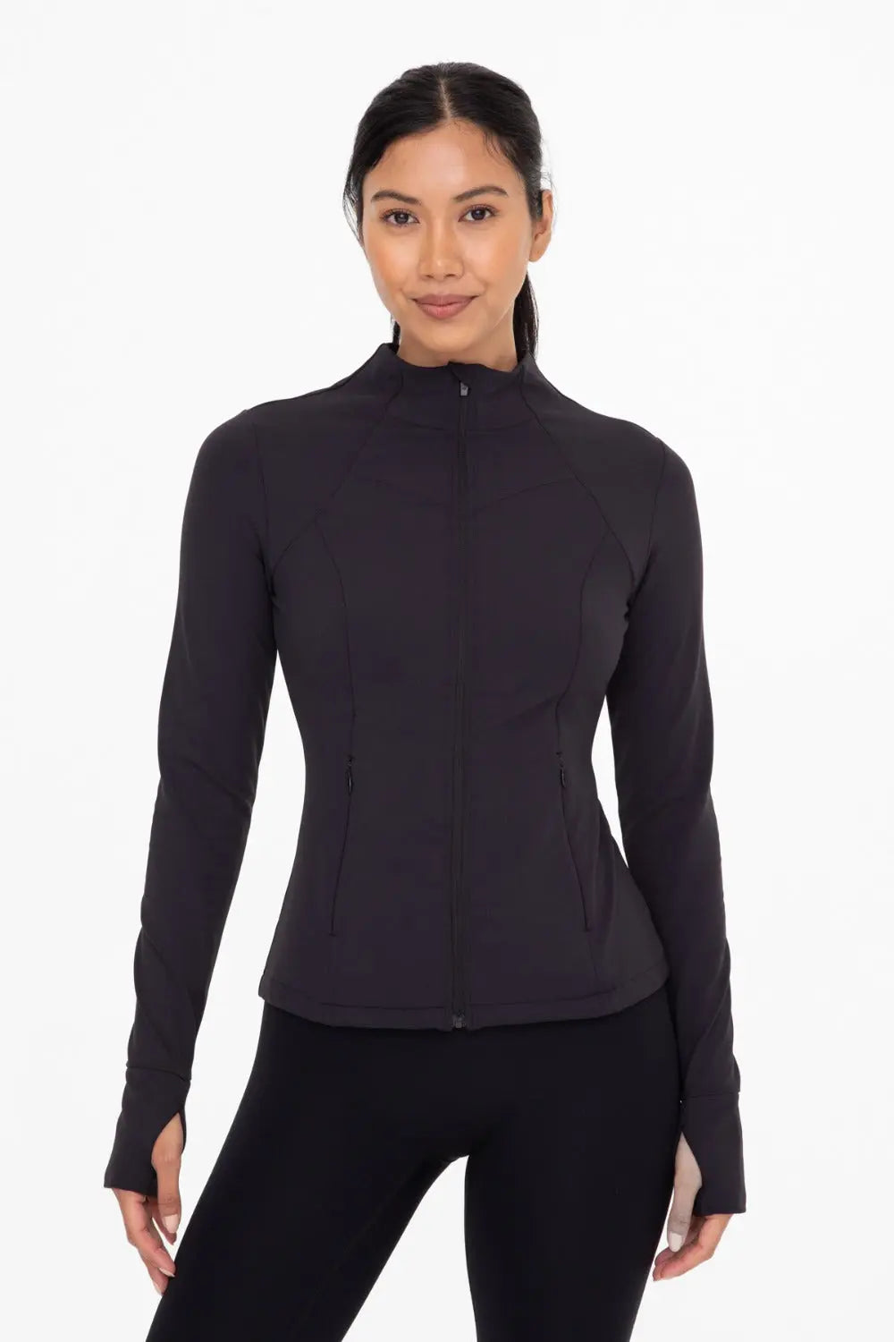 Mono B Fleece-Lined Slim Fit Active Jacket – Warm & Sleek