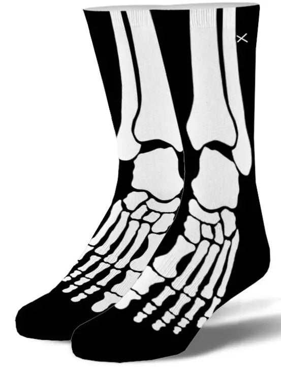 Skeleton Crew Socks by Odd Sox – Bone Print Kids Crew