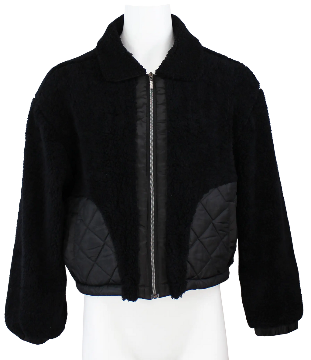 Keren Hart Snow Barbie Jacket | Sherpa Fleece & Quilted Contrast