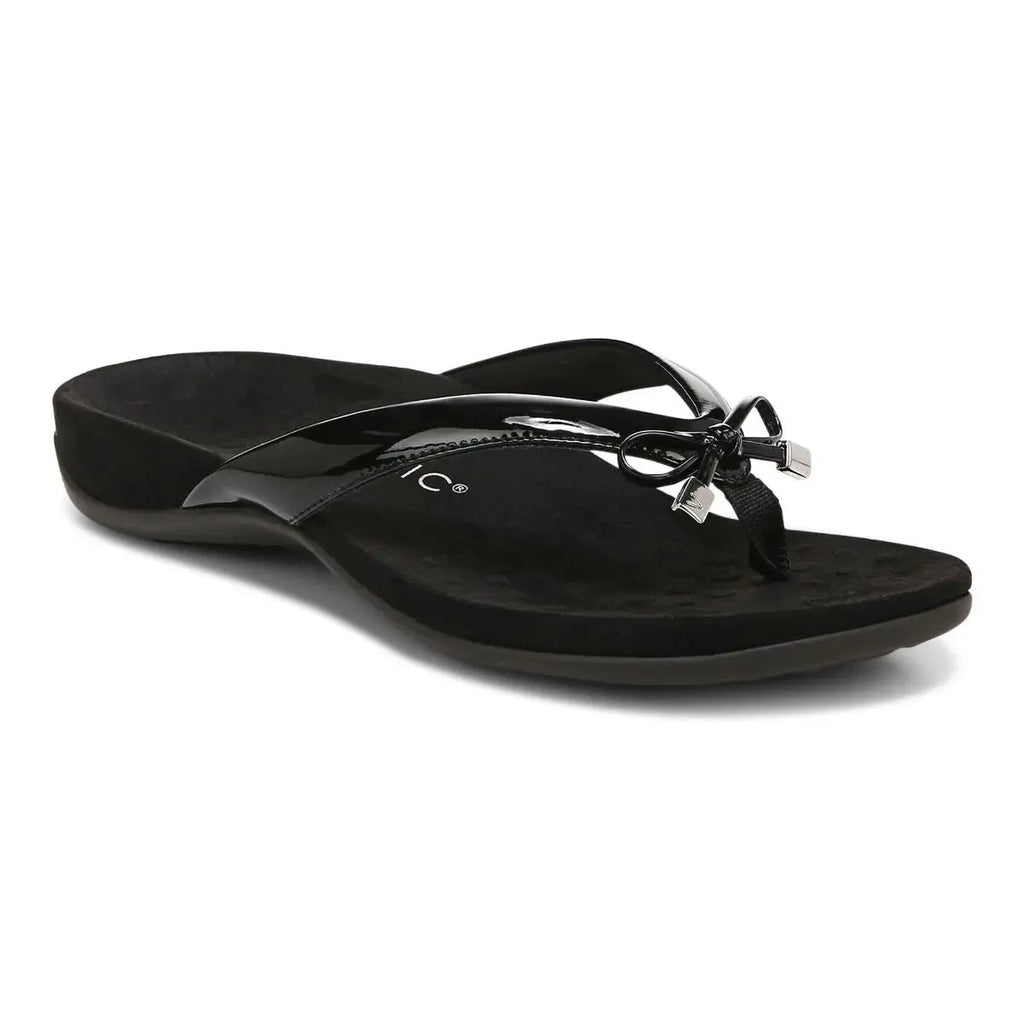 Vionic Women's Bella Patent Sandal | Supportive & Stylish Flip Flops