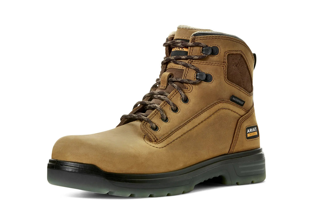 Ariat Men's Turbo 6" Waterproof Work Boot | Slip-Resistant & DRYShield ...